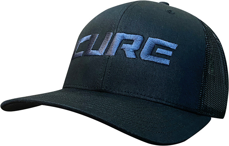 Cap #03RFV - Black mesh with CURE Logo – Fast Back Ropes
